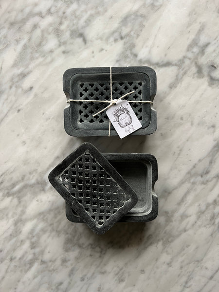 Quatrefoil Handmade Soapstone Soap Dish | Milk & Honey 1860